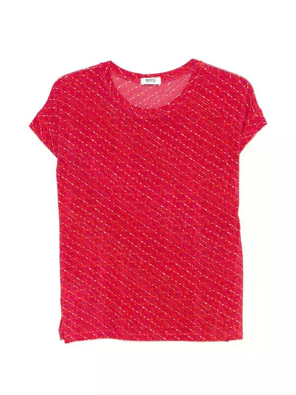 SIYU Geometric-print T-shirt