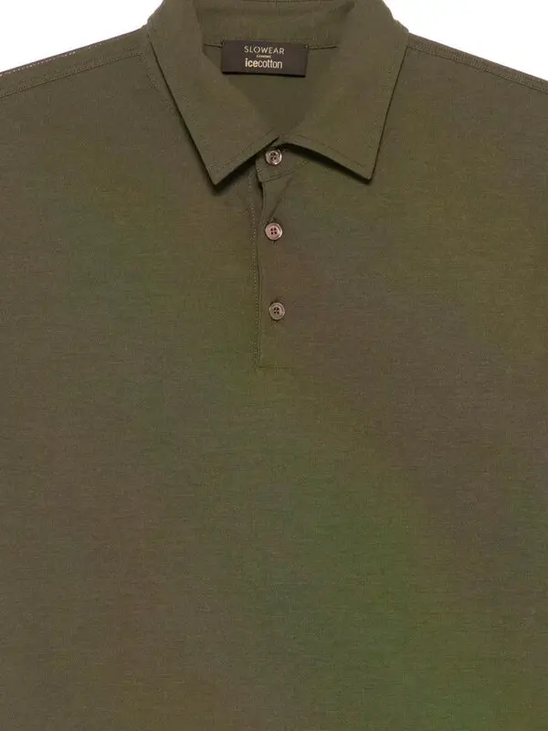 ZANONE Buttoned Polo Shirt - Green