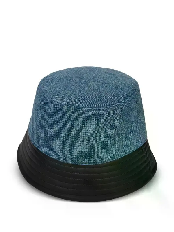 Karl Lagerfeld Logo-plaque Denim Bucket Hat - Blue