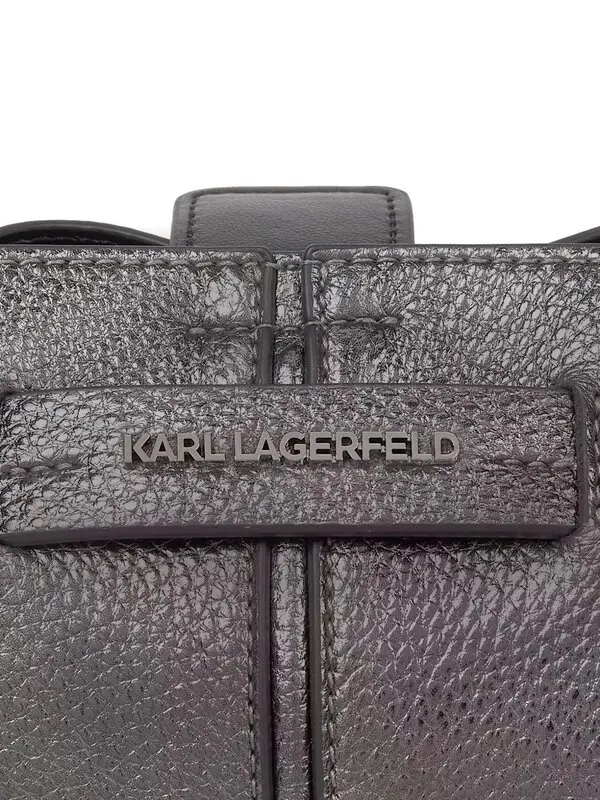 Karl Lagerfeld Mini K/pierced Bucket Bag - Silver