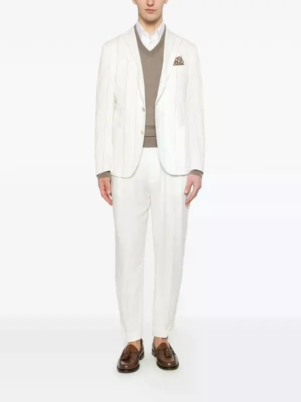 Eleventy Striped Single-breasted Blazer