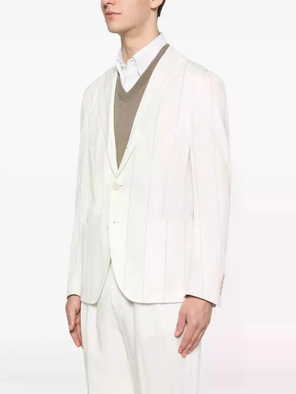 Eleventy Striped Single-breasted Blazer