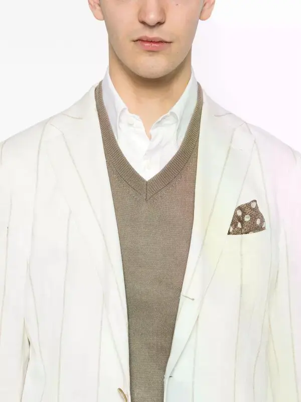 Eleventy Striped Single-breasted Blazer
