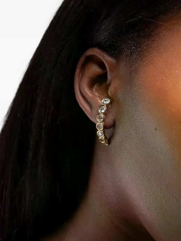 YOJ Averto Crystal Plated Stud Earrings - Gold