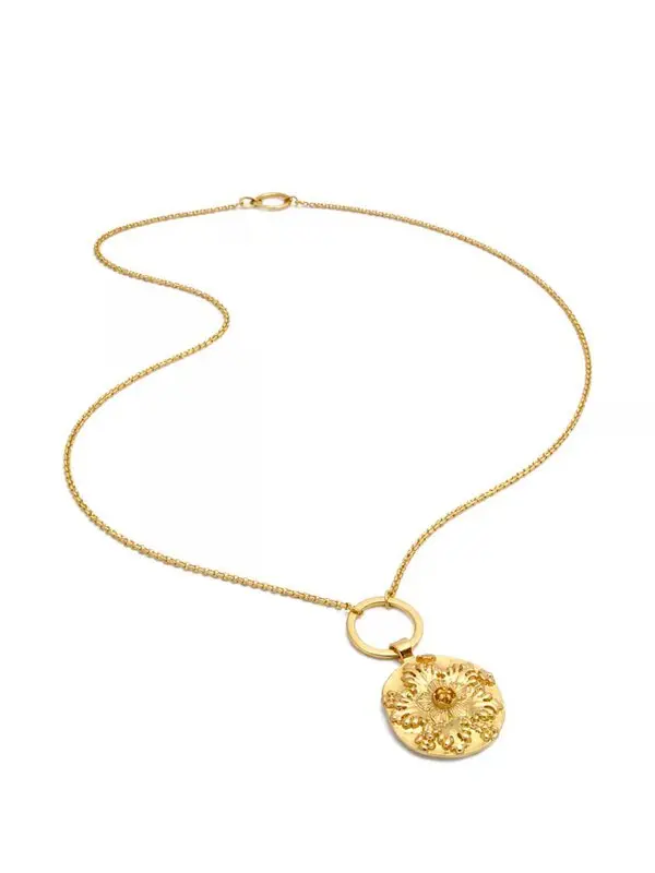 YOJ Maxi Flower Pendant Necklace - Gold