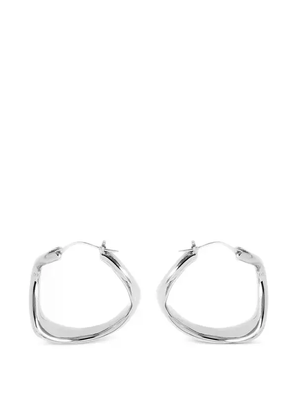 YOJ Maxi Astin Hoop Earrings - Silver