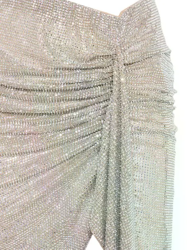 Giuseppe Di Morabito Draped Slit Midi Skirt - Silver