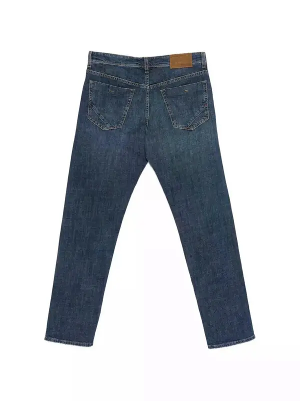 Incotex Logo Patch Belt-loop Jeans - Blue