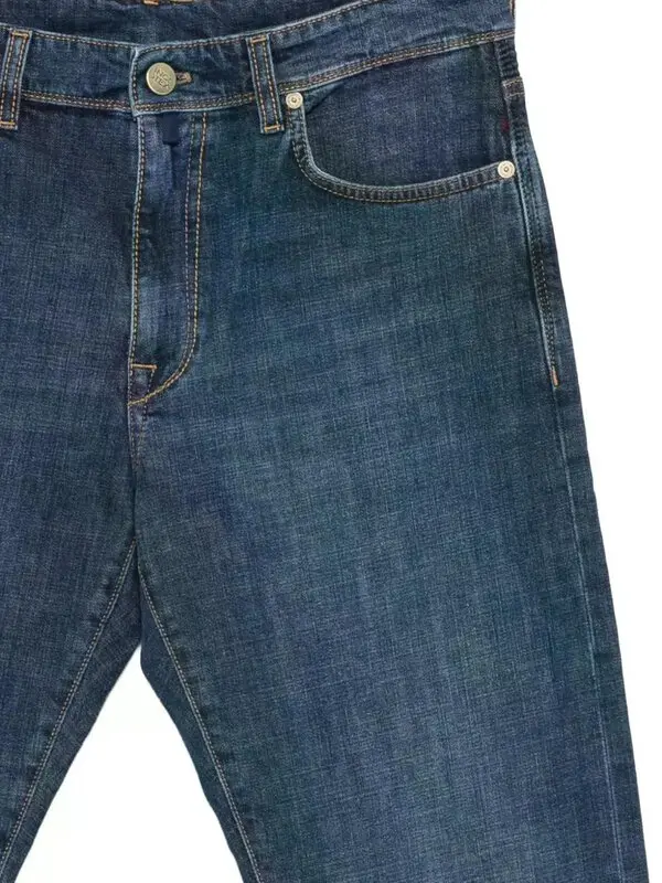 Incotex Logo Patch Belt-loop Jeans