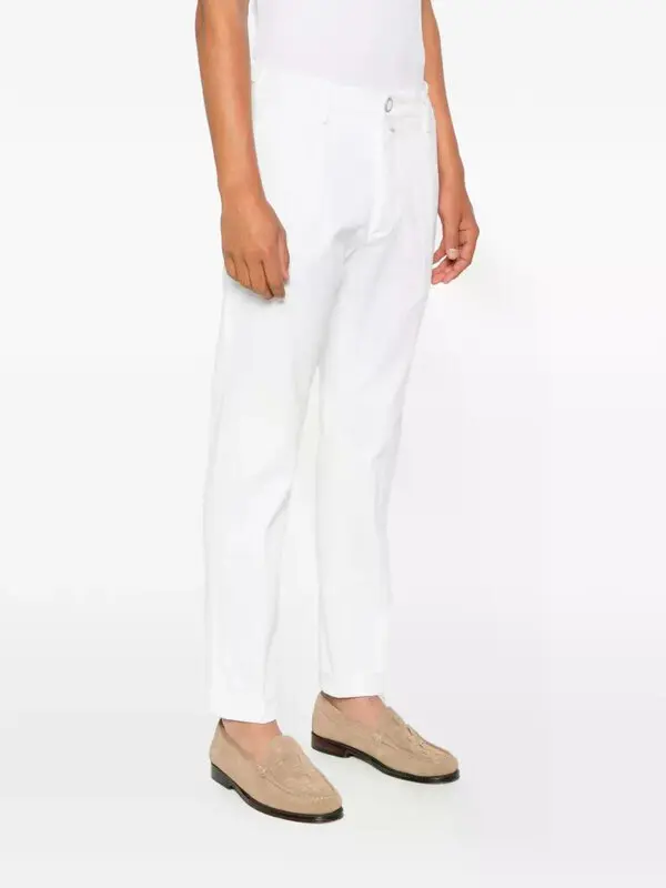 Jacob Cohen Henry Pressed-crease Trousers - White