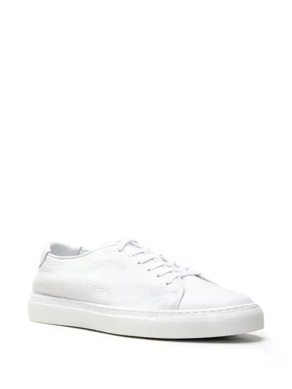 CHUCKIES Pebbled Leather Lace-up Sneakers