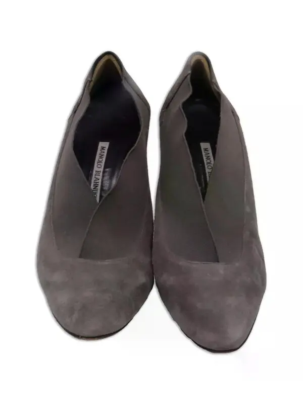 Manolo Blahnik Suede Pointed Toe Pumps