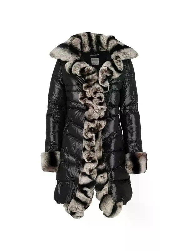 Flavio Castellani Glossy Fur-trimmed Padded Coat
