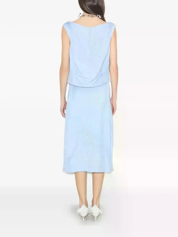 Tory Burch Sleeveless Crinkled Viscose Top