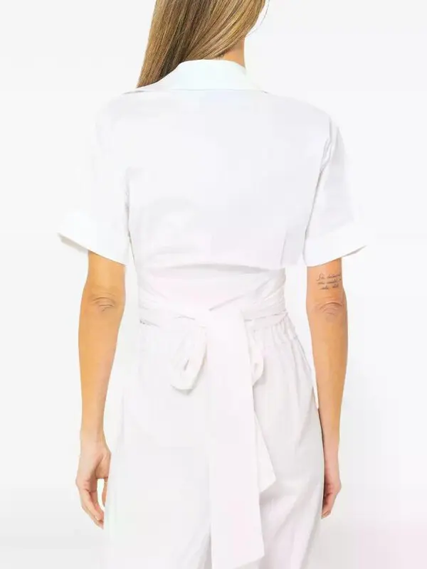 JBQ Wrap-around Cropped Blouse