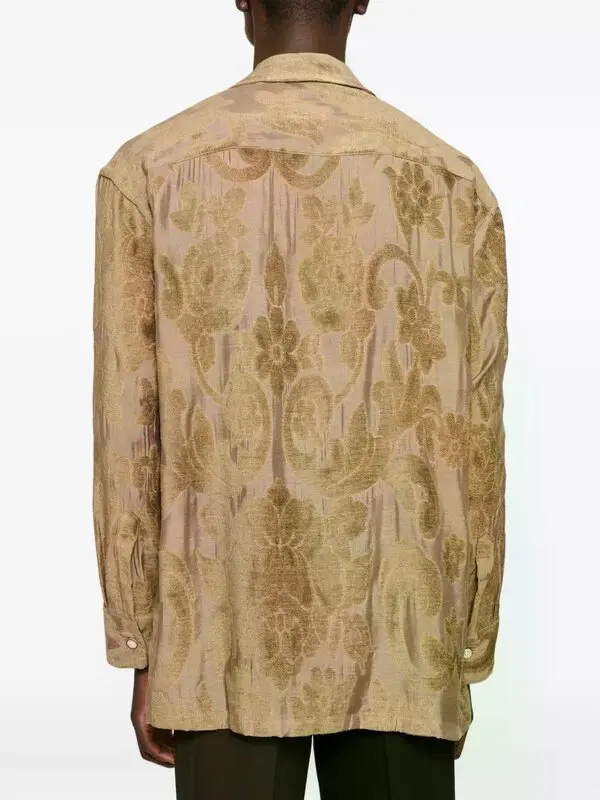 CMMN SWDN Ario Floral-jacquard Shirt