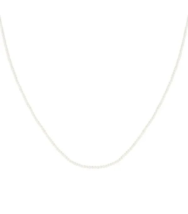 ASTRID & MIYU White Gold And Pearl Necklace - Silver