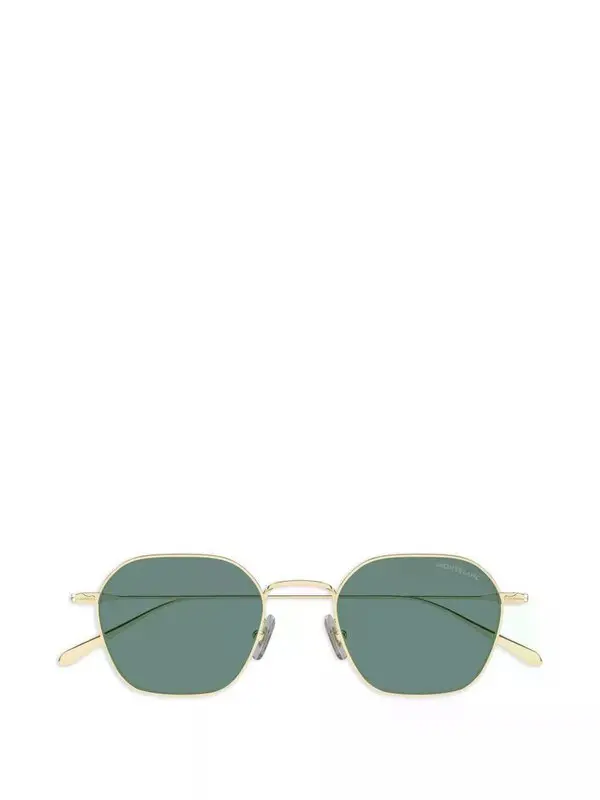 Montblanc Geometric Frame Sunglasses - Gold