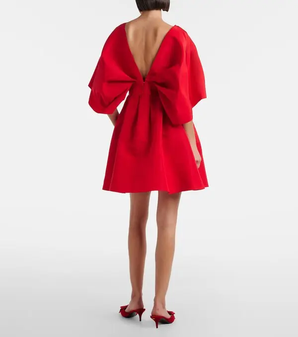 Carolina Herrera Gathered Silk Mini Dress
