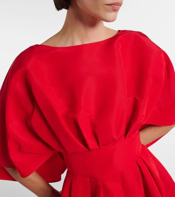 Carolina Herrera Gathered Silk Mini Dress