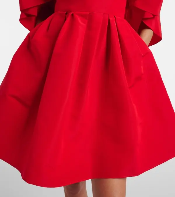 Carolina Herrera Gathered Silk Mini Dress