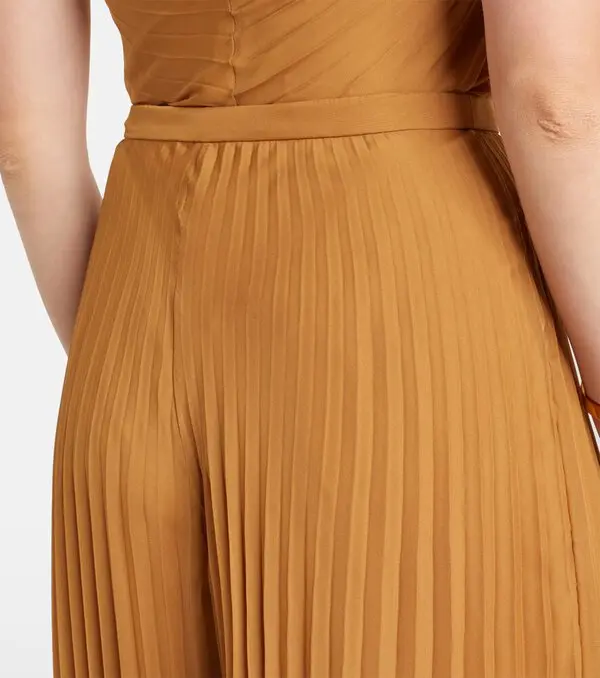 Max Mara Greimbo Pleated Wide-leg Trousers - Beige