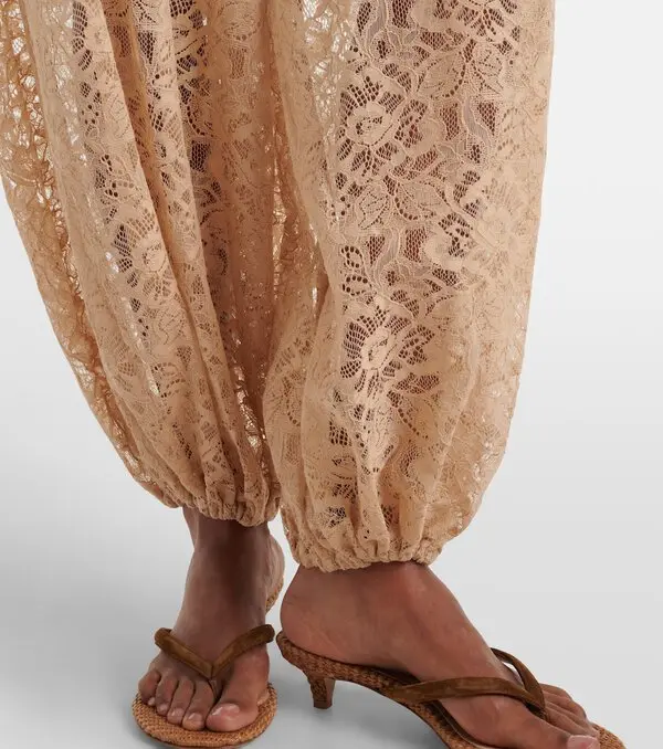 ADRIANA DEGREAS Lace Balloon Pants