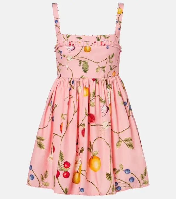 Agua Bendita Barbara Printed Cotton Mini Dress - Multicoloured