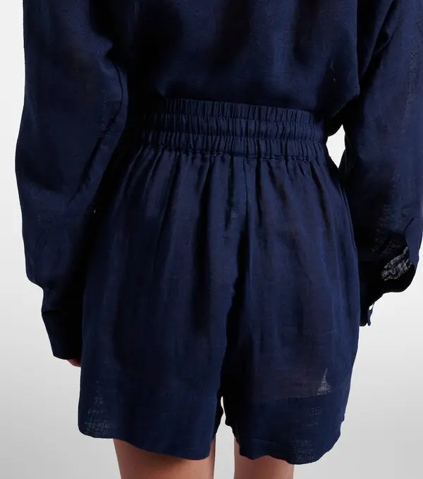 Polo Ralph Lauren Cotton And Linen Shorts - Blue