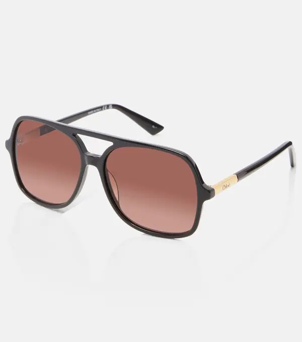 Chloé Aviator Sunglasses - Red