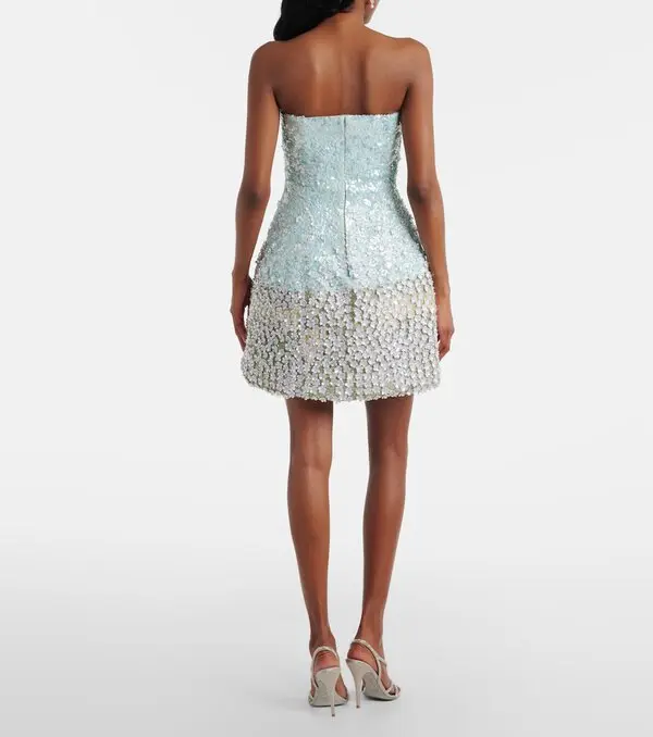 LA FUORI Floral Sequined Mini Dress