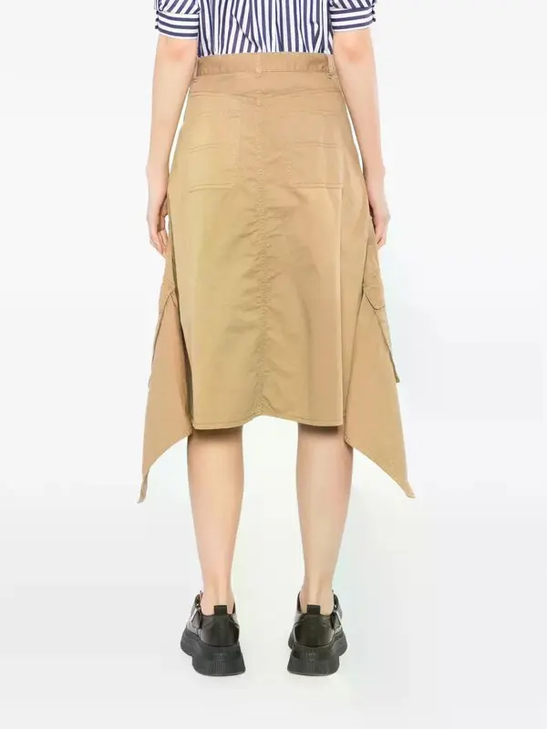 JNBY Deconstructed Asymmetric Midi Skirt - Neutrals