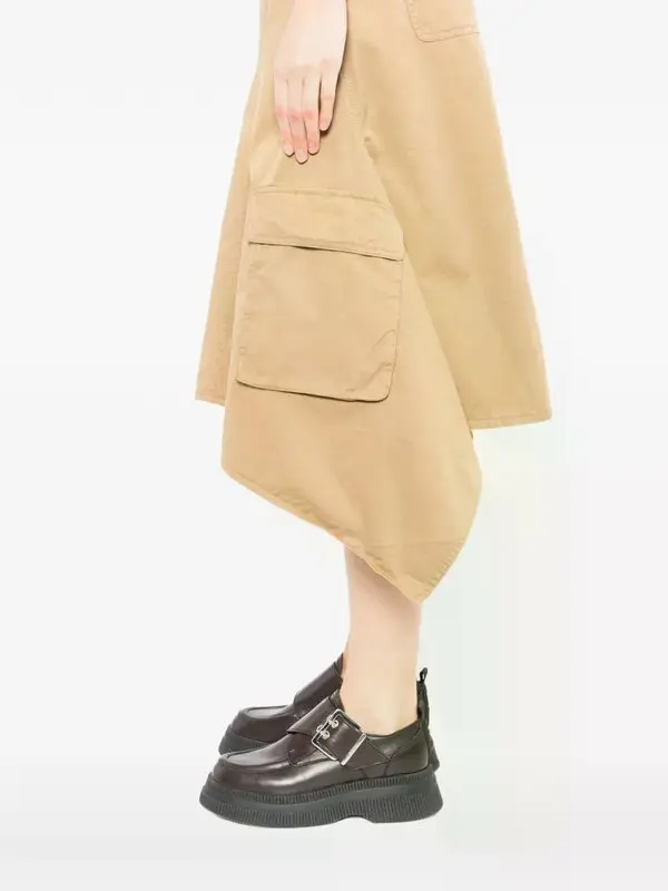 JNBY Deconstructed Asymmetric Midi Skirt - Neutrals