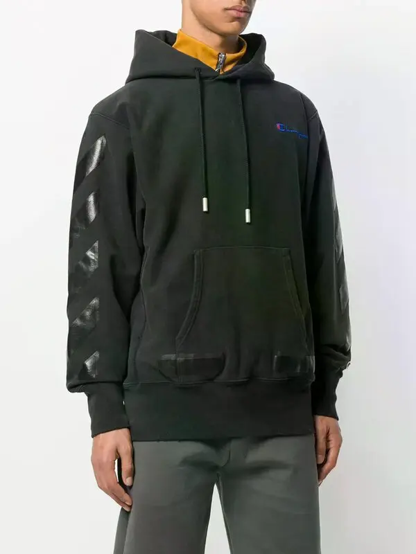 Off-White X Champion Embroidered Logo Hoodie