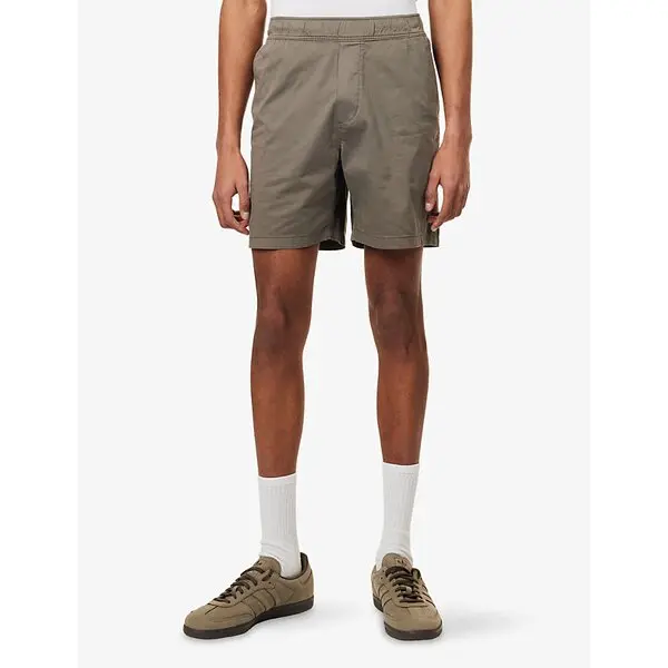 Paige Elijah Stretch-cotton Shorts - Thyme