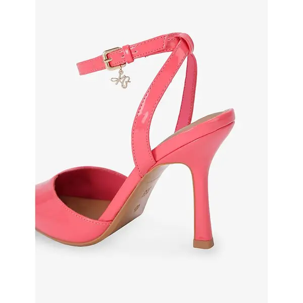 Kurt Geiger Sugar Faux-leather Sling-back Courts With Charm Embellishment