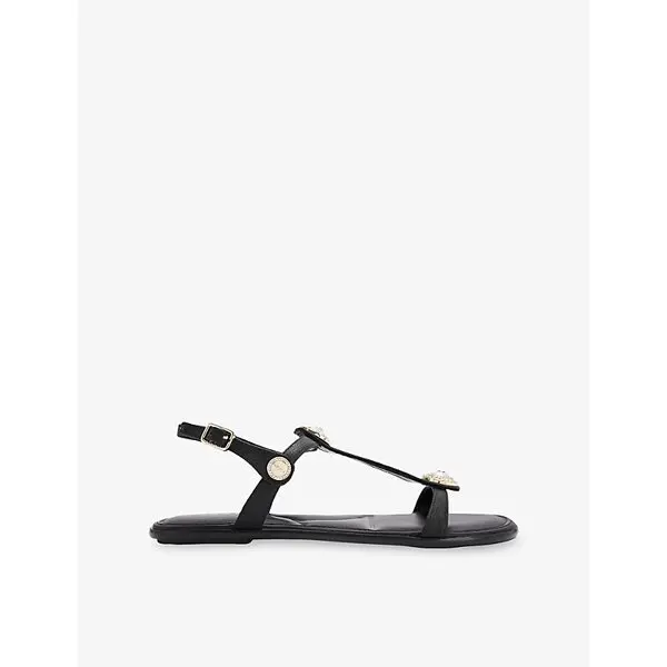 Carvela Amalia Wide-fit Leather Slingback Sandals - Black
