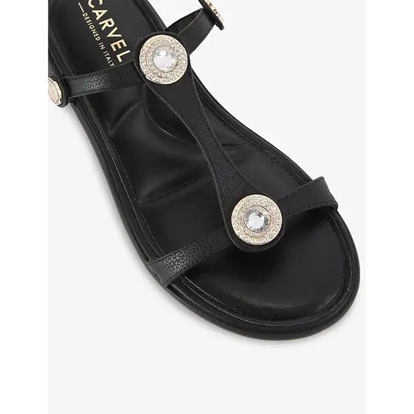 Carvela Amalia Wide-fit Leather Slingback Sandals - Black