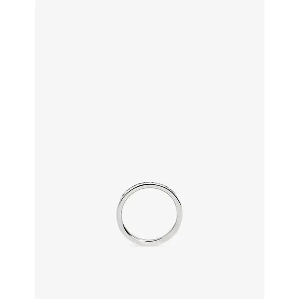 Monica Vinader Essential Sterling And Diamond Band Ring