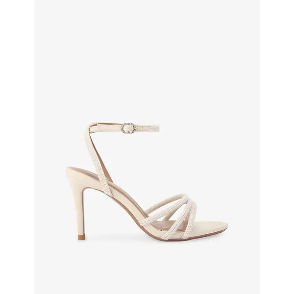 Kurt Geiger Embellished Stiletto Heel Sandals - Bone