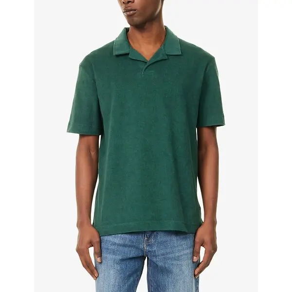 Sunspel Towelling Polo Cotton Shirt - Forest26
