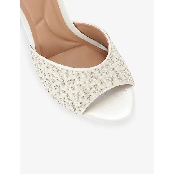 Carvela Silvia Embellished Woven Stiletto Mules