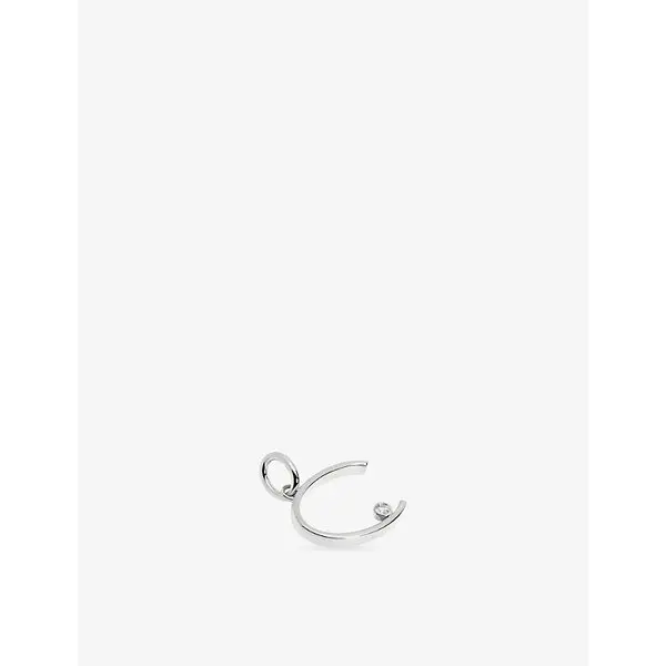 Monica Vinader Sterling And Lab-grown Diamond Initial Pendant - Silver