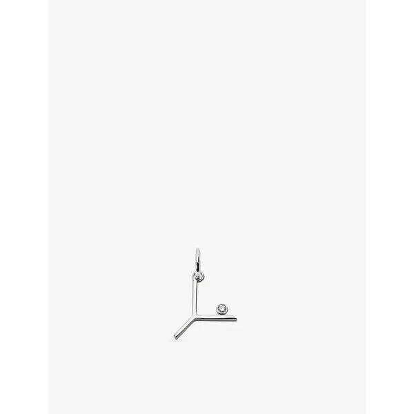 Monica Vinader Sterling And Lab-grown Diamond Initial Pendant - Silver