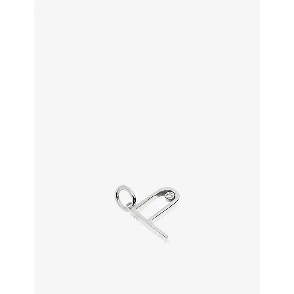 Monica Vinader Sterling & Lab-grown Diamond Initial Pendant - Silver