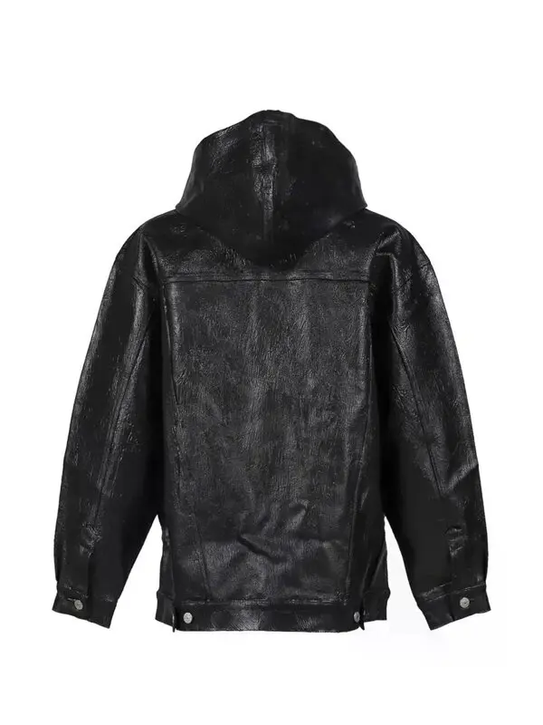 MARKING DISTANCE Hooded Button Jacket