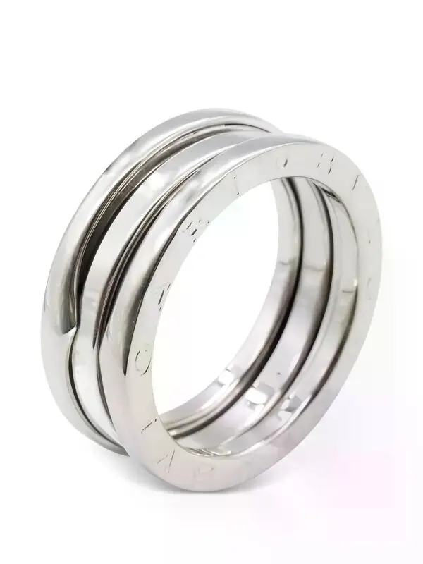 BVLGARI 18k White Gold B.zero1 Spiral Ring - Silver