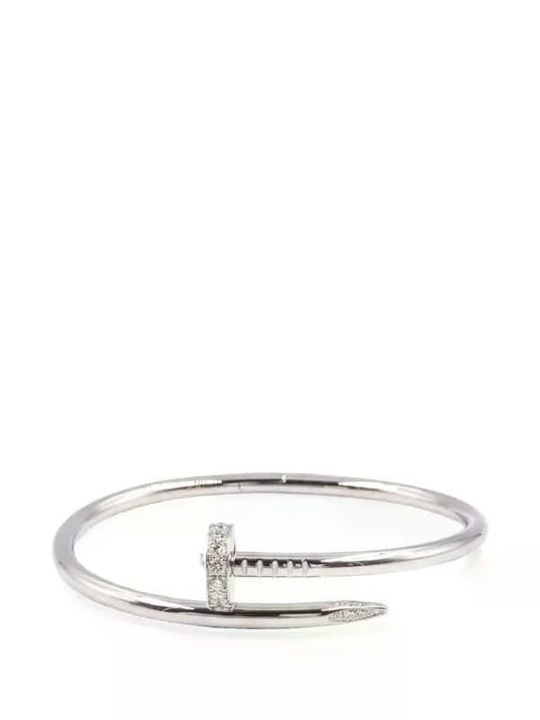 Cartier 2010s Juste Un Clou Diamond Bracelet - Silver