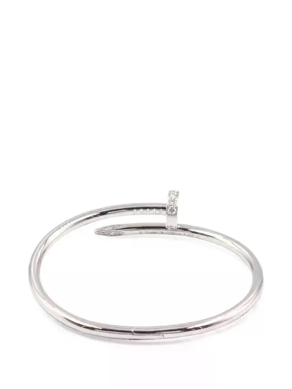 Cartier 18k White Gold Diamond Pavé Juste Un Clou Bracelet