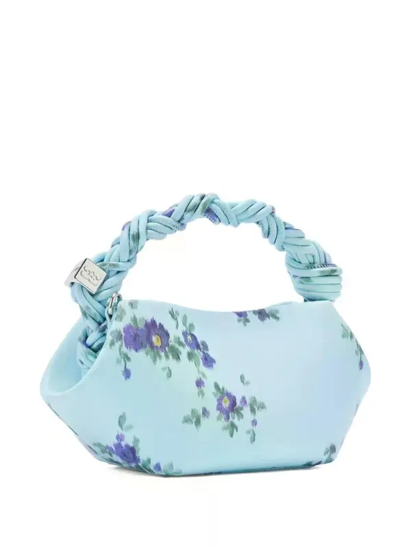 GANNI Floral-print Braided Handle Mini Bag